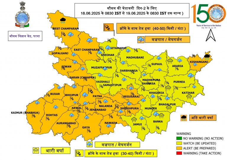 Bihar Rain Alert: बिहार में मानसून की एंट्री, इन 21 जिलों में होगी ...