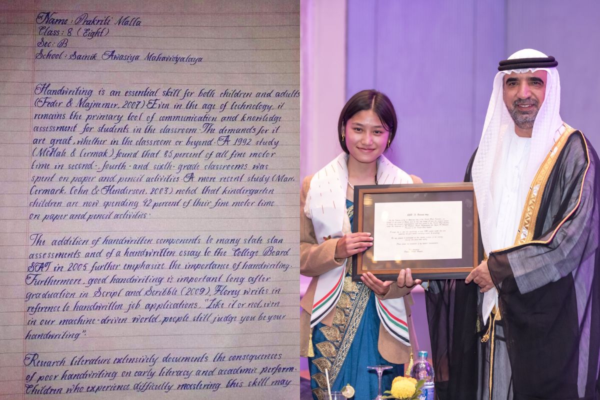 Best Handwriting in the World: हैंडराइटिंग नहीं...ये कंप्यूटर फॉन्ट है ...