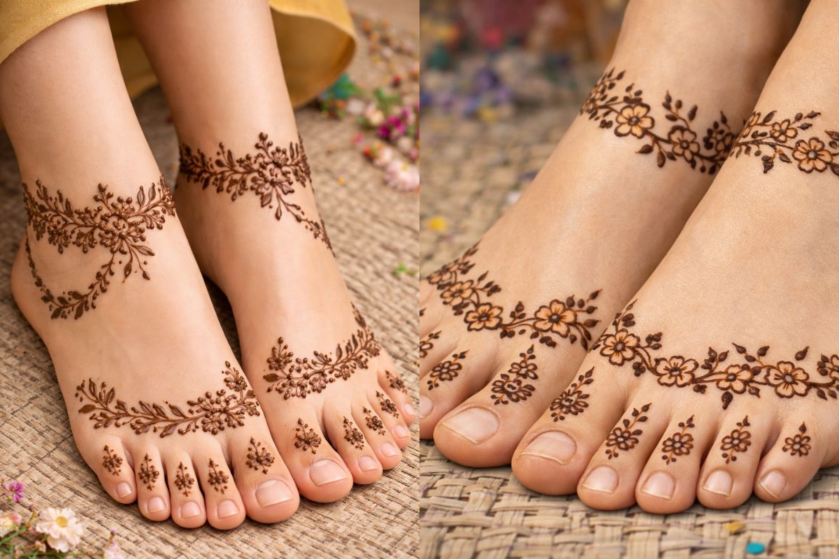 Simple Foot Mehndi Designs For Lohri: लोढ़ी के मौके के लिए परफेक्ट ...